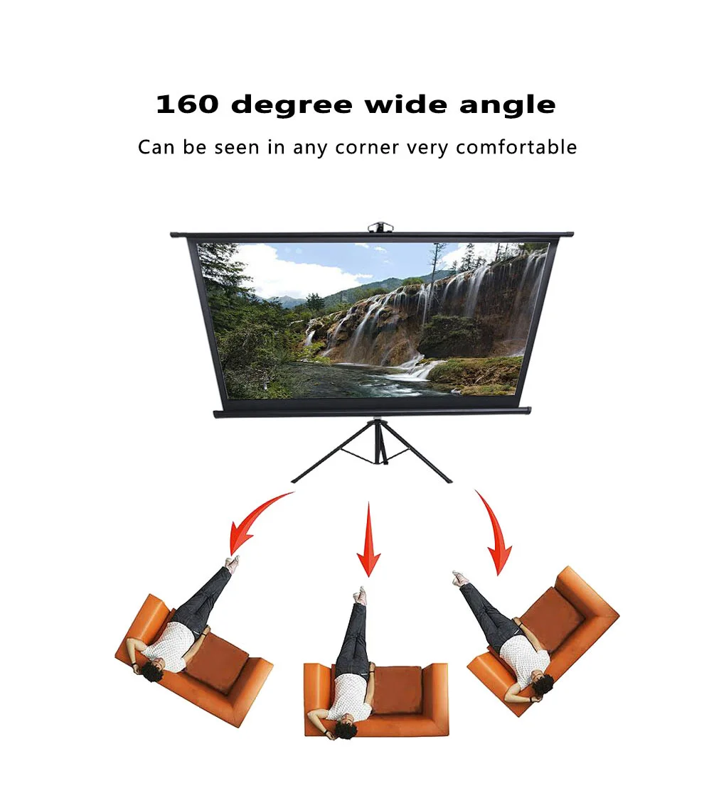 Hd Move Portable 84 Inch Tripod Projection Screen With Bag - Buy Tripod ...