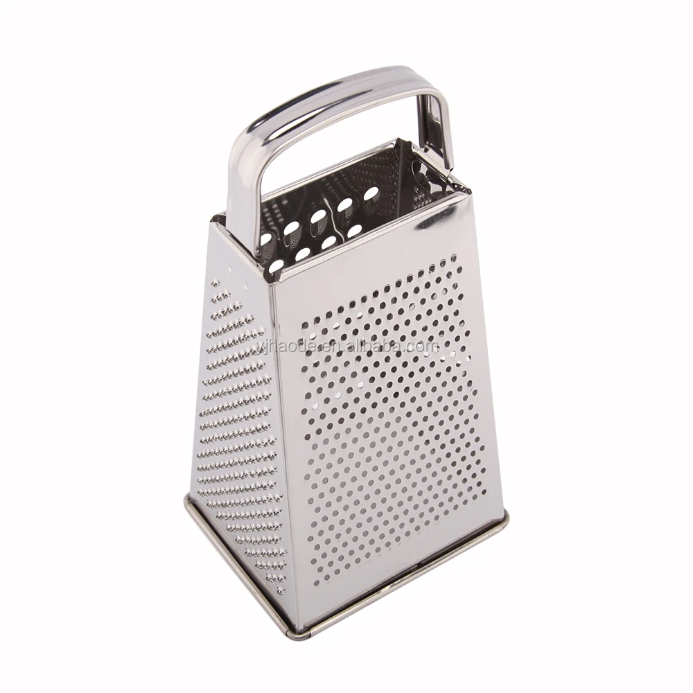 3 Side Stainless Steel Round Cheese Grater With Wooden Based - Buy ...