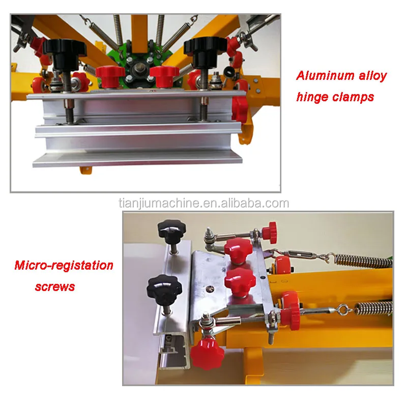 Screen Printing Press Machine 4 Colour 2 Station Desktop Silk Screen ...