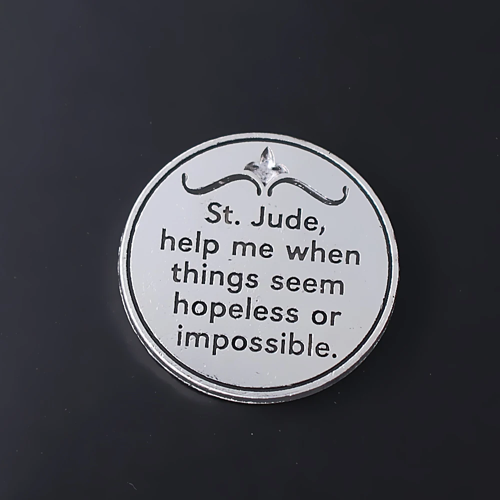 Antique Silver Plated Saint Jude Coins - Trendy Souvenirs
