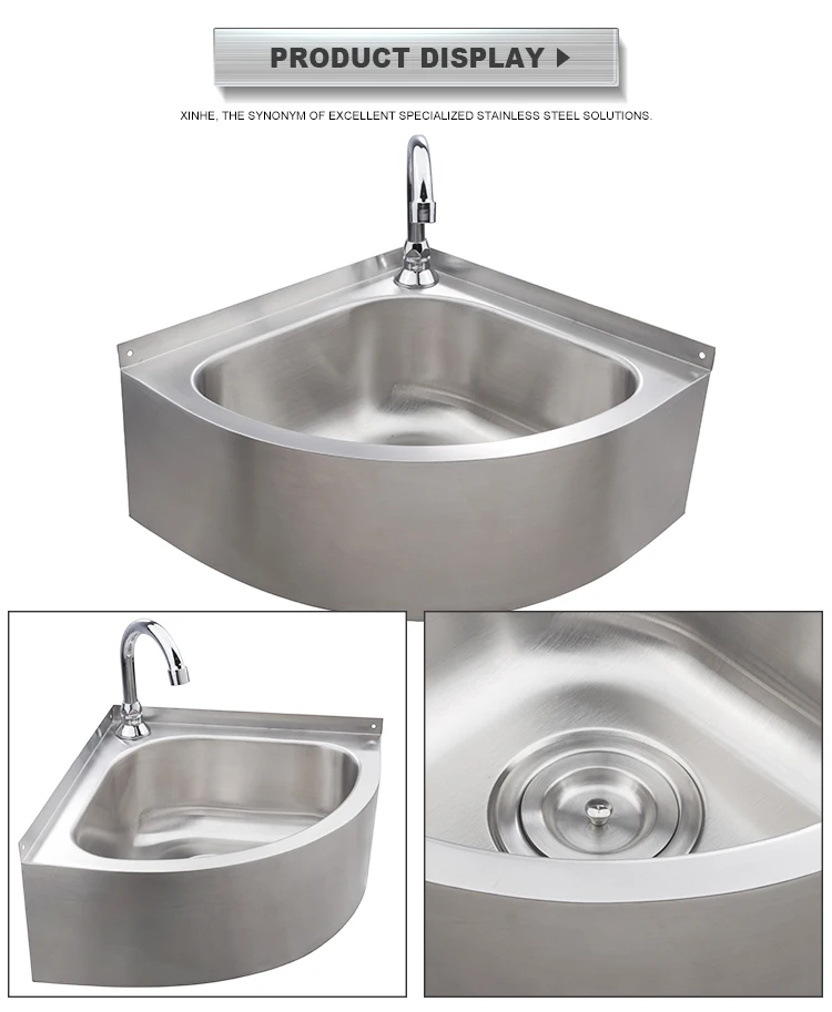 High Quality 304 Stainless Steel Small Kitchen Single Bowl Triangle ...