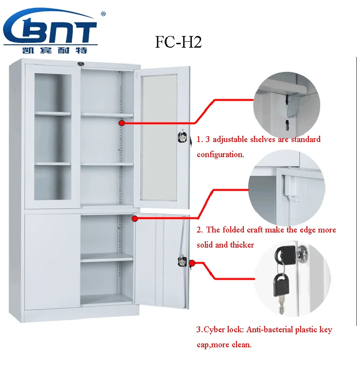 Steel Office Filing Knock Down Structure Cabinet Industrial Storage ...