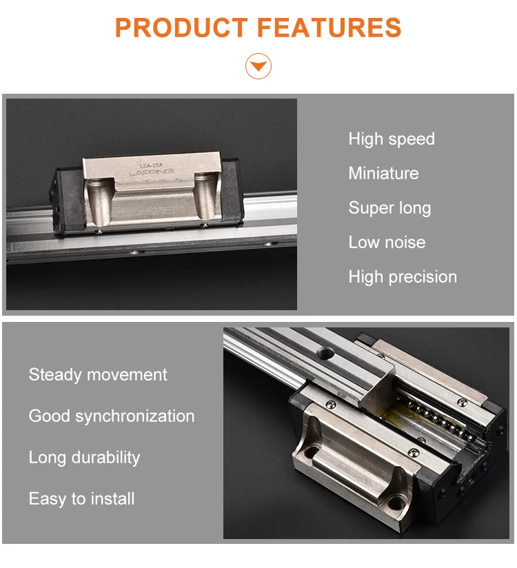 LAPPING LSA/LSB Series Ball Type Slide Block & Guide Rail