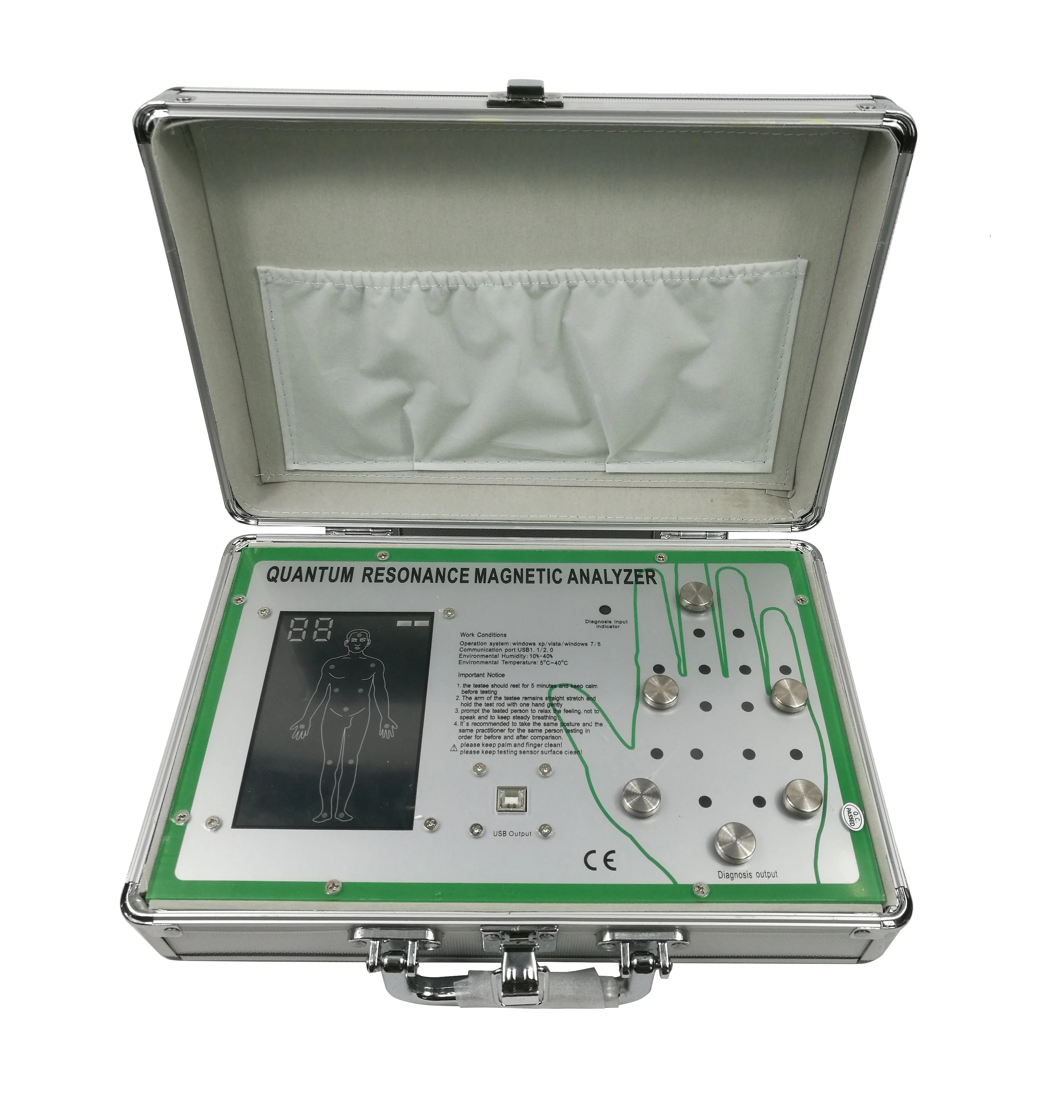 CE Approved Palm Sensor Quantum Resonance Analyzer with FIR Therapy