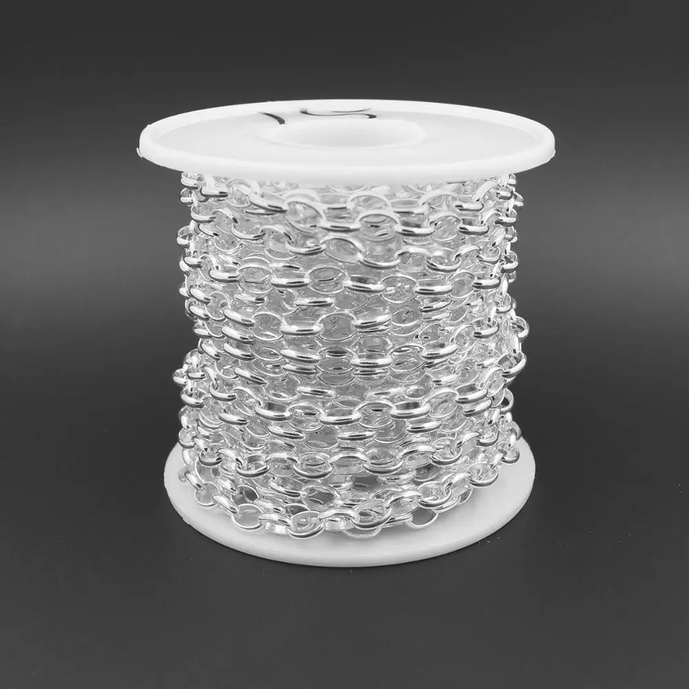 Jzvz-001 Wholesale Cheap Big Link Oval Rolo Belcher Real Pure 925 ...