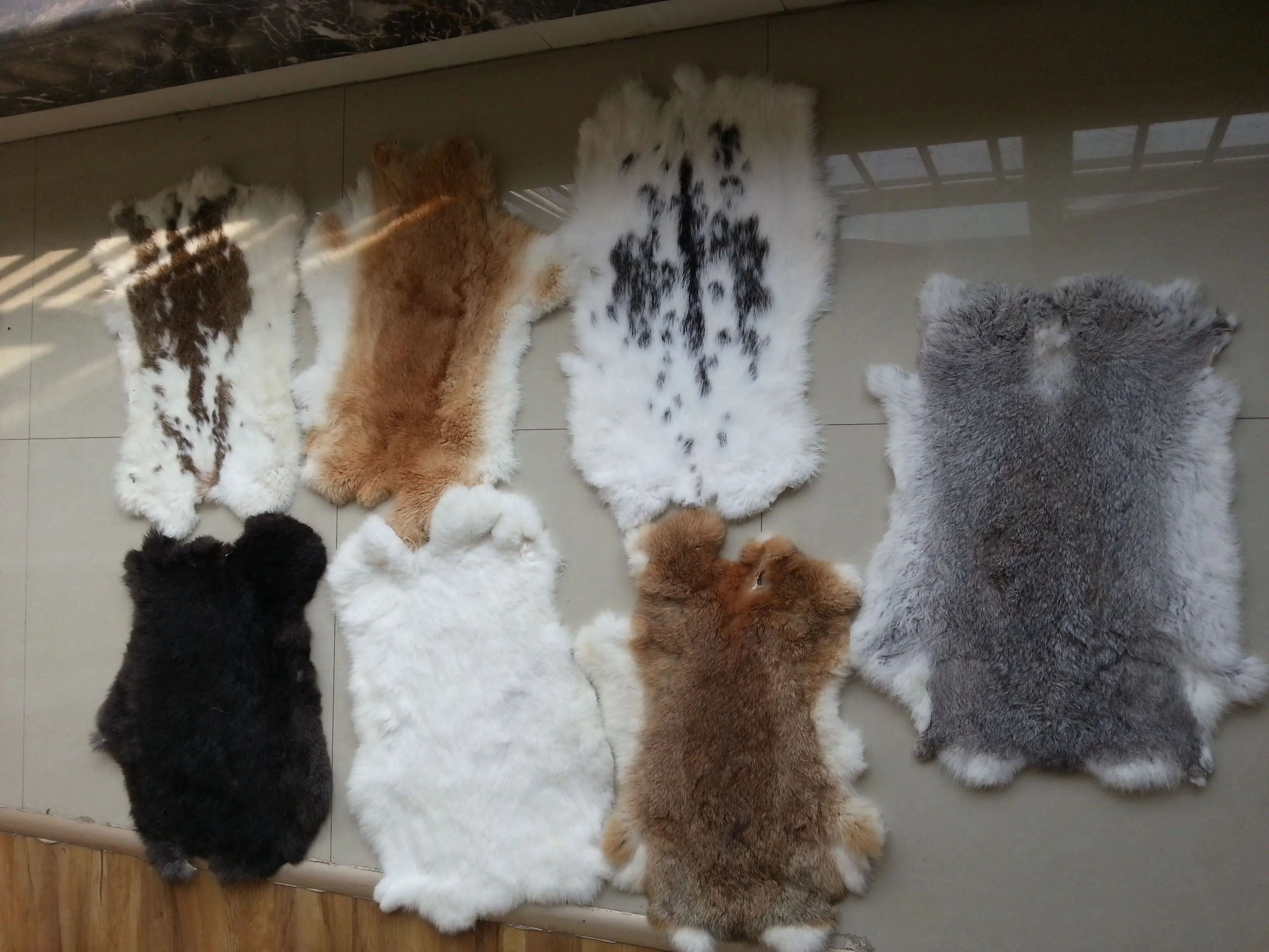 Rabbit Fur Skins 100% Genuine Rabbit Fur Rabbit Fur Plet - Buy Rabbit ...