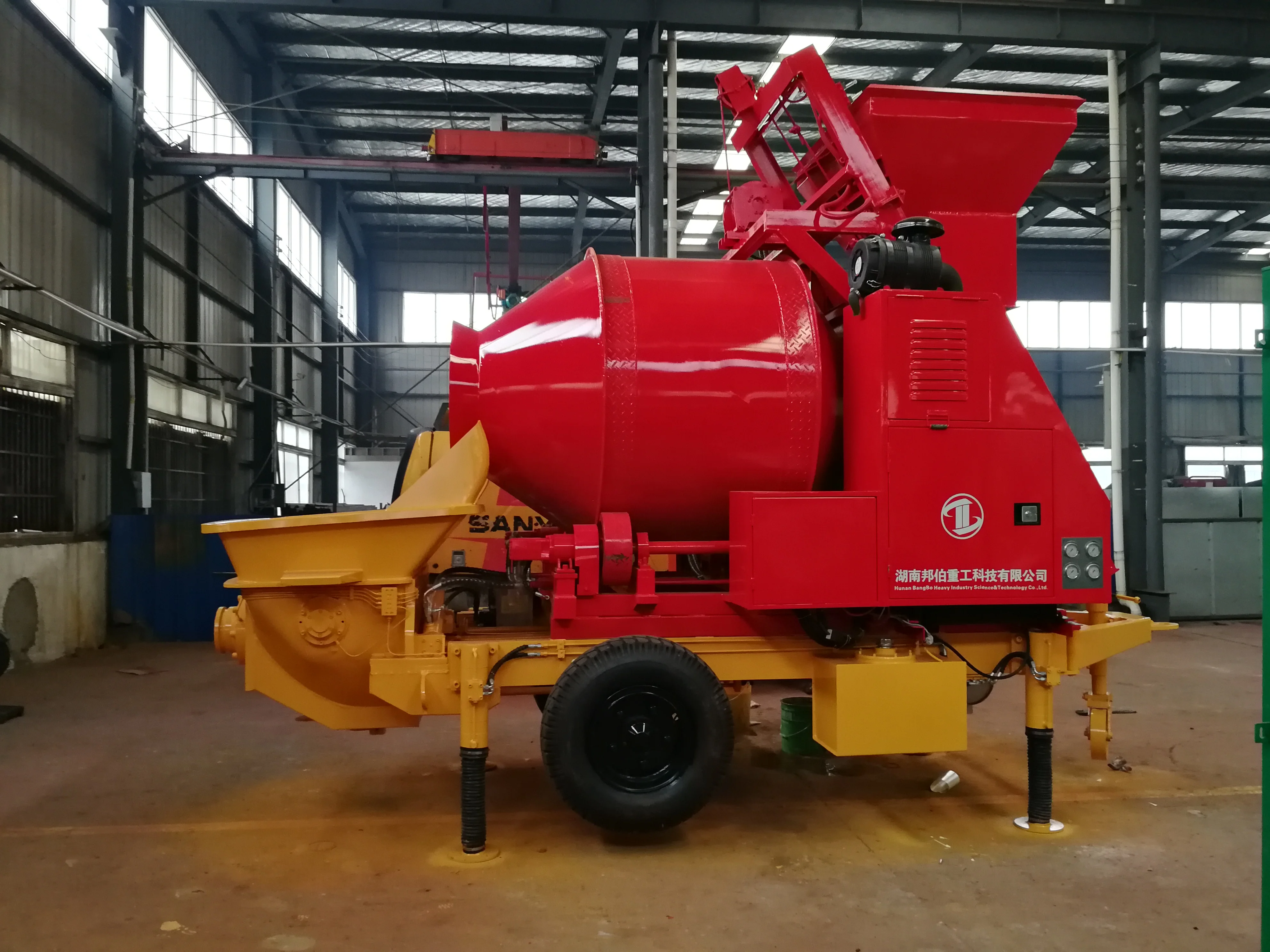 Construction Machinery Diesel Concrete Small Portable Trailer Pump ...