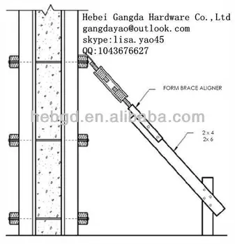 form brace aligner,concrete formwork turnbuckle, View forming wall ...