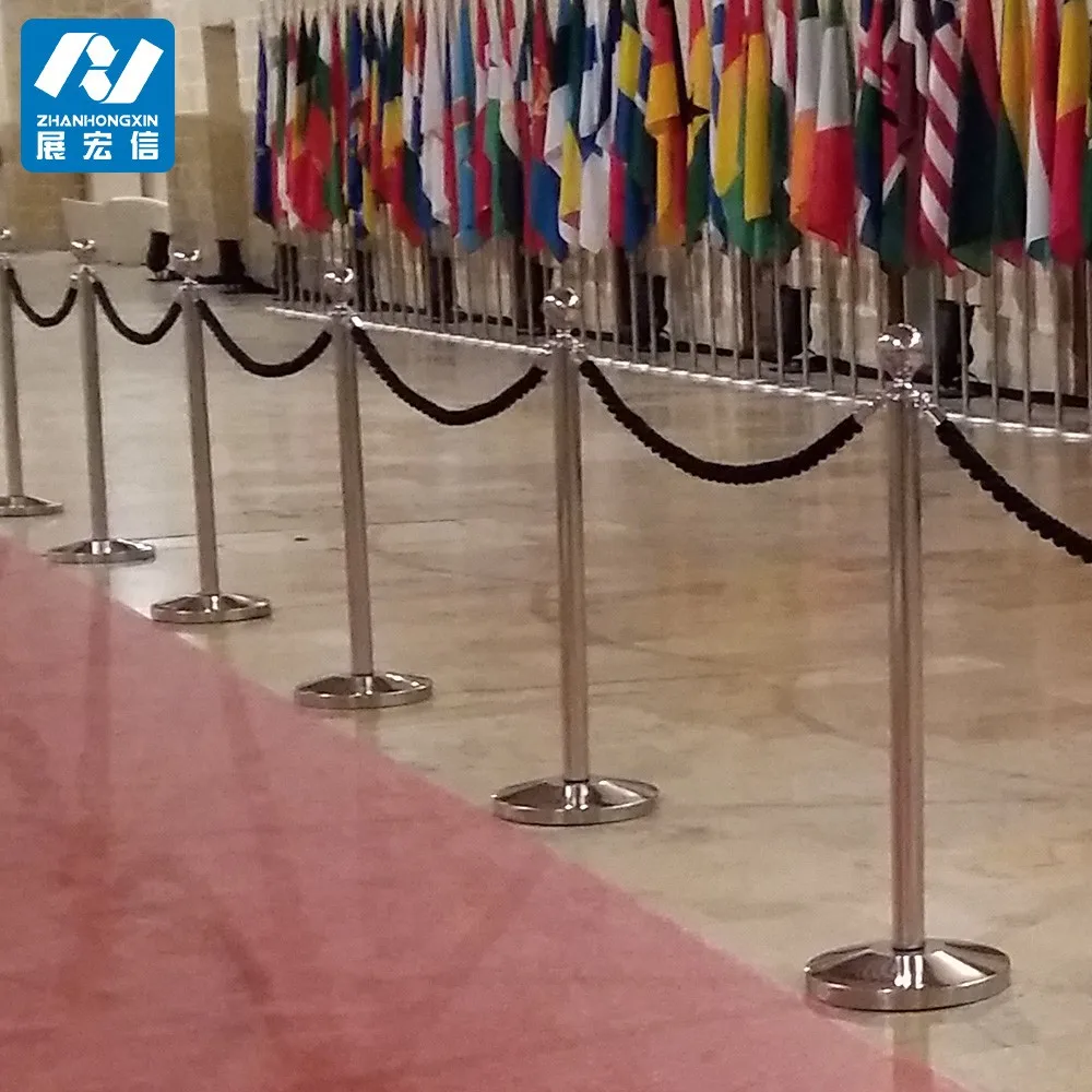 VIP Red Velvet Rope Stanchion Set for Queue Line Management