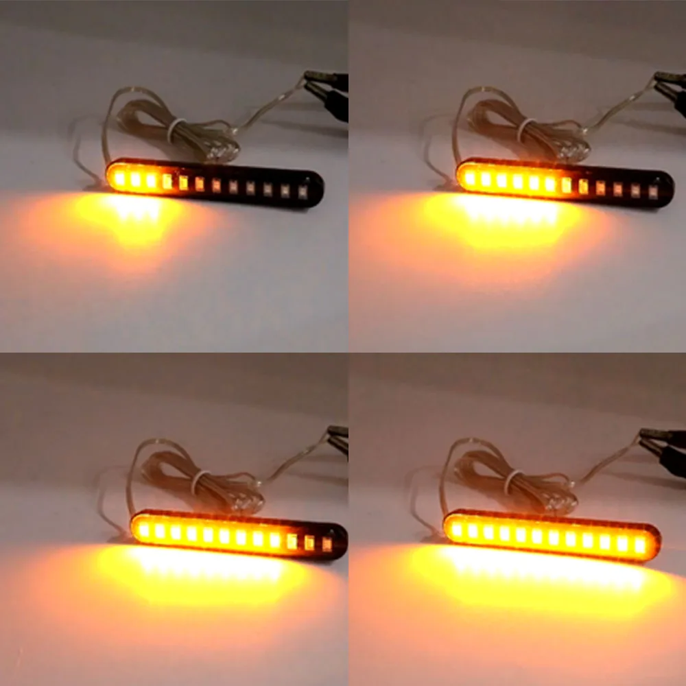 2pcs Led Water Flow Light Motorcycle License Plate Lamp Scooter ...