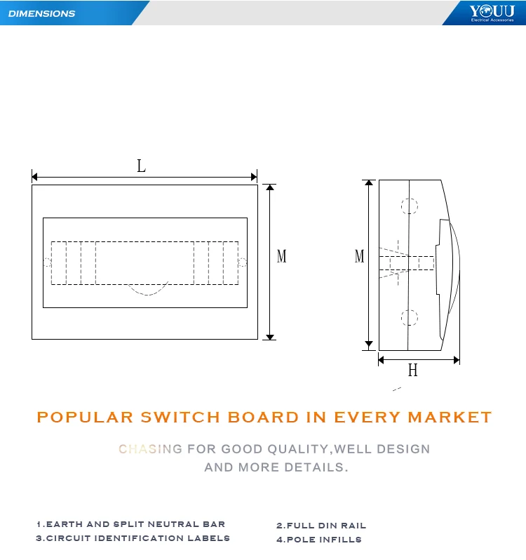 Youu Australia Mcb Surface Cover 2p Electrical Switchboard Plastic ...