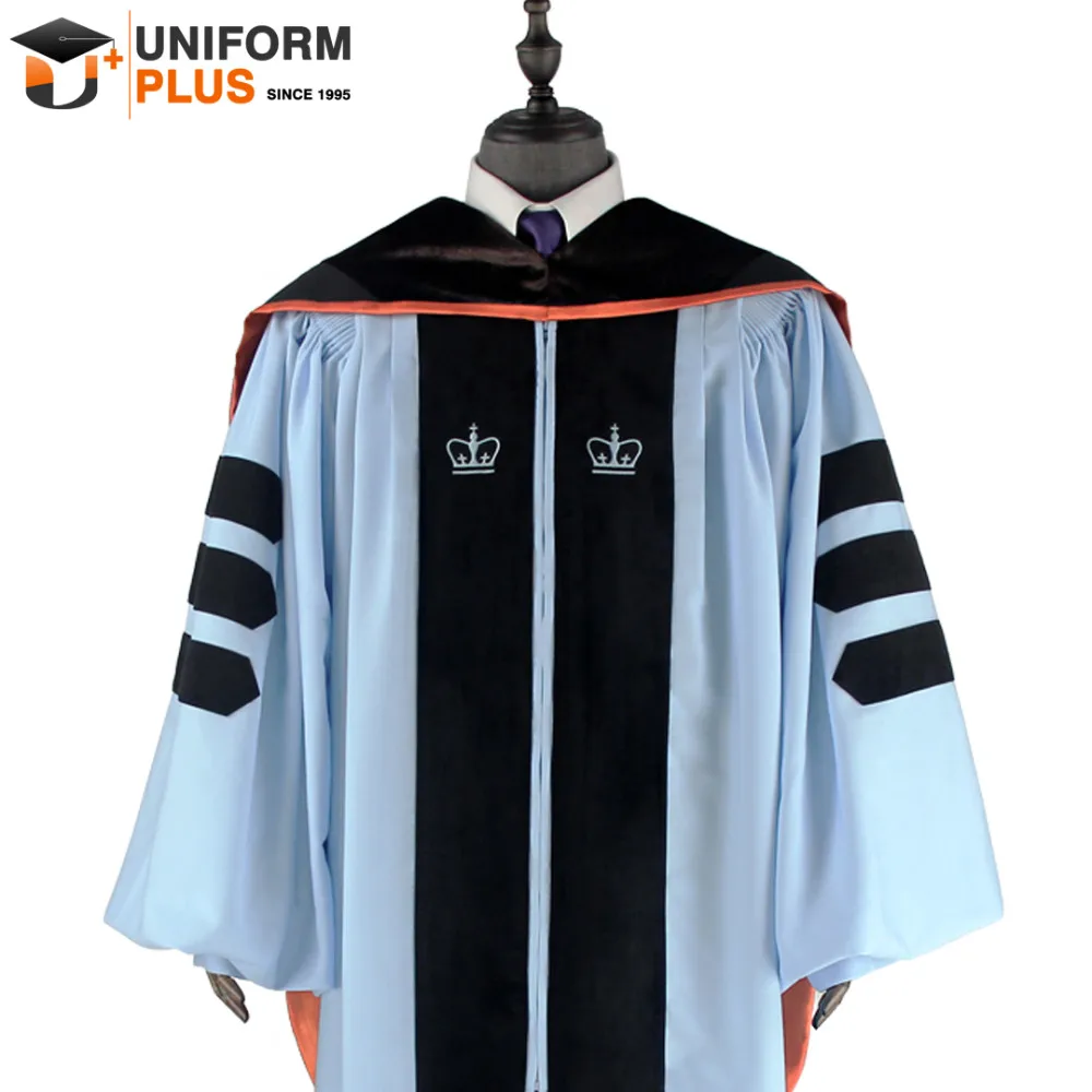 Classic Red Doctoral Graduation Gown - Phd Robe with Hood