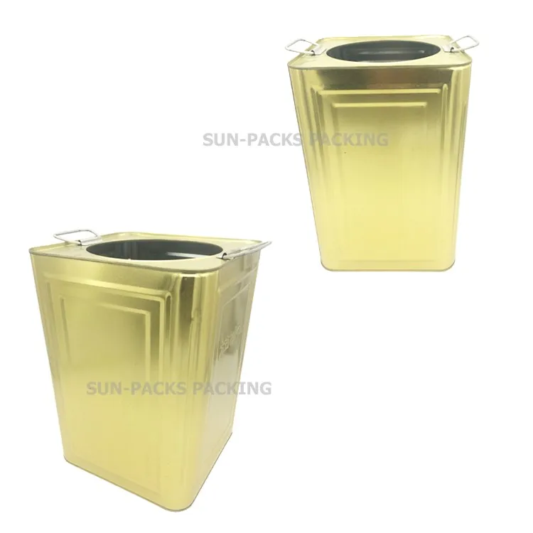 18 Liter 5 Gallon Popular Tinplate Metal Tin Cans With Large Opening ...
