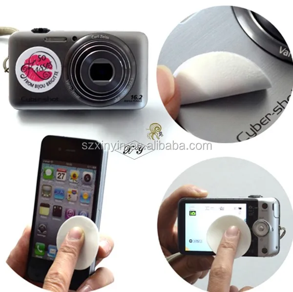 Silicone Microfiber Sticker Camera Screen Cleaner Reusable Mobile Phone ...