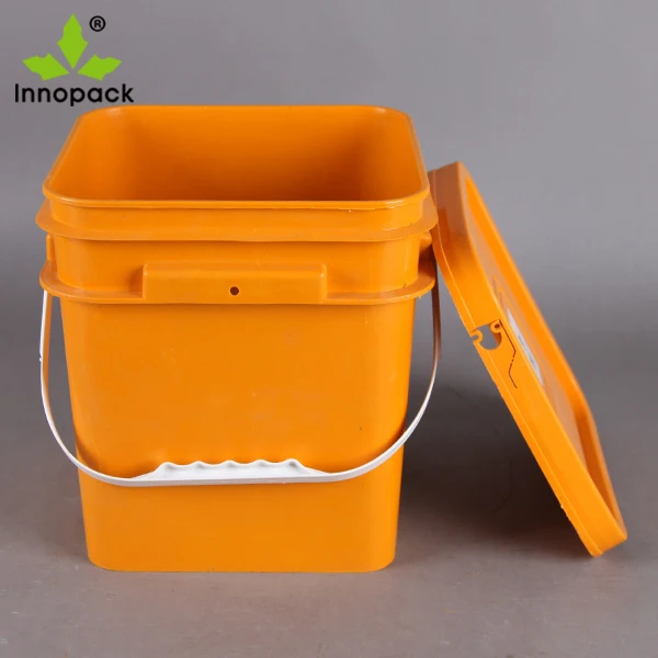2 Gallon Clear Square Pail With Metal Handle - Buy Square Plastic Pail ...