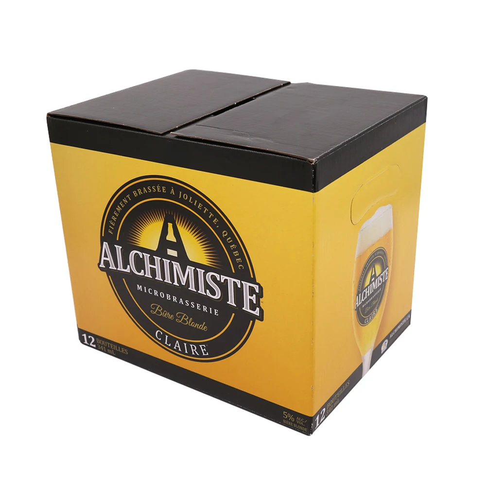 Custom Corrugated Carton Flat Pack Gift Paper Box 12 Pack Beer Box ...