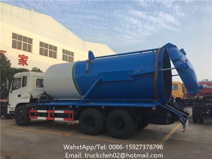 Vacuum Suction Sludge Tank Truck - 16000L Sewage Tankers