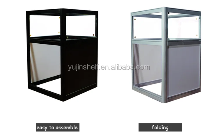 Portable Folding Glass Display Showcase for Exhibition