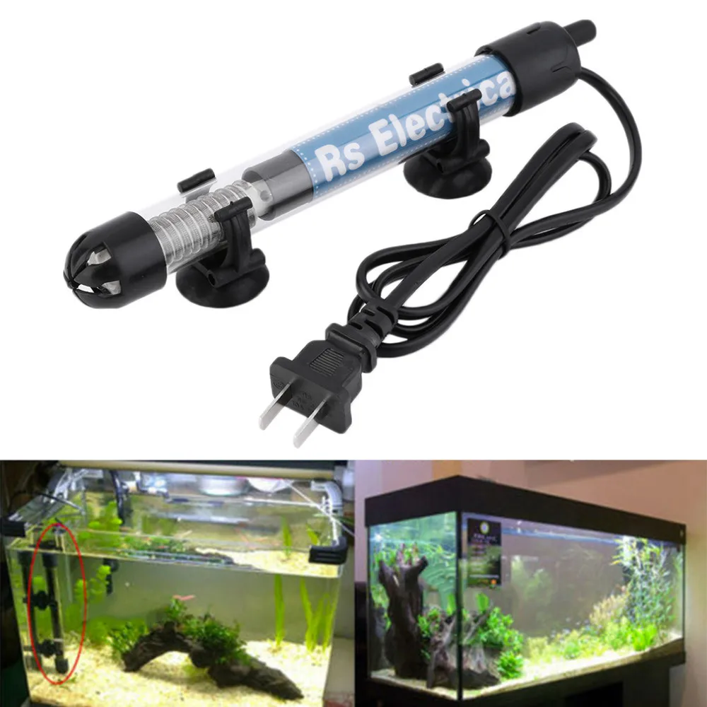 50w Aquarium Glass tank Temperature Regulation With Diving Heater ...