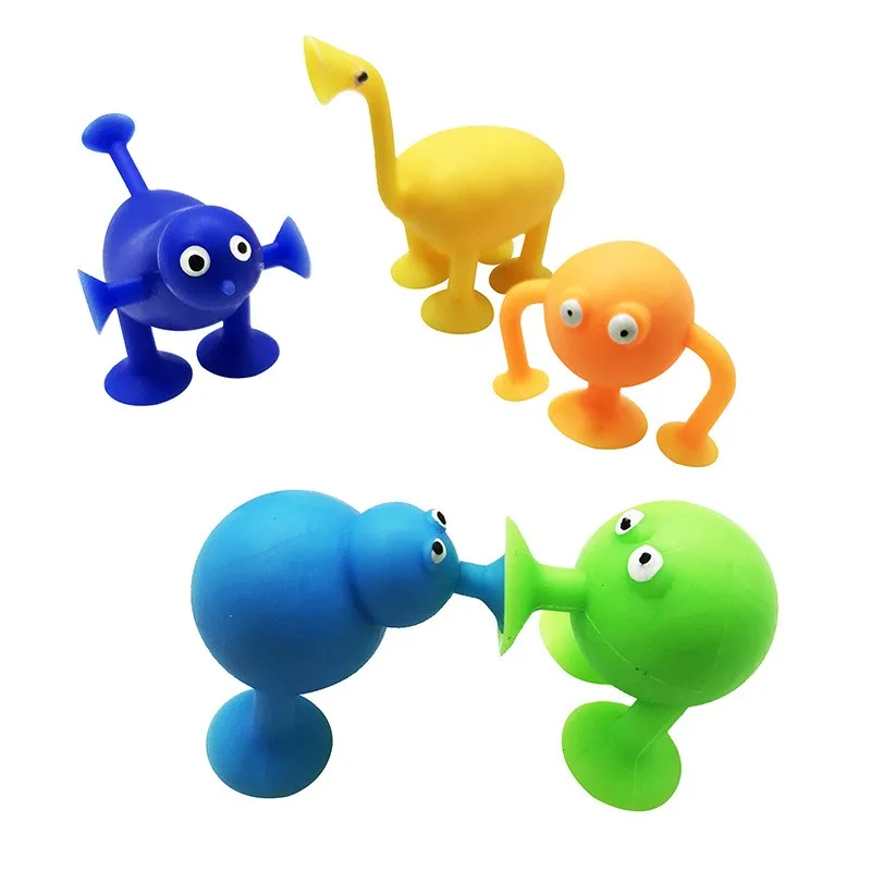 Zf164 Trending Products 2020 Cartoon Animal Suction Cup Toy Rubber ...
