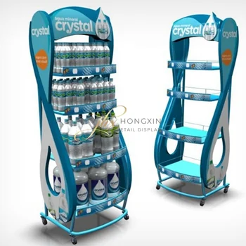 Low Cost Custom Beverage Drink Display Stand/water Bottle Display Rack ...