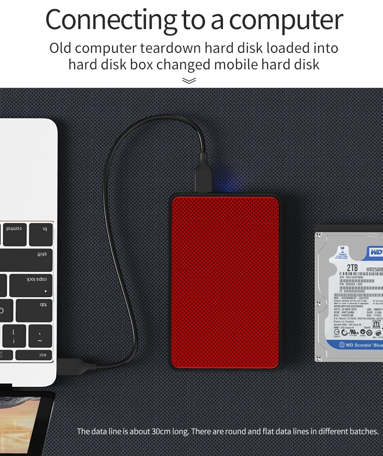 Portable External Laptop Hdd Casing Multiple Custom Aluminum Sata ...