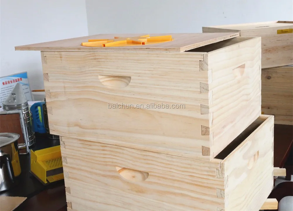 2023 Fir Deep Boxes Langstroth Beehive,9 5/8 Deep Honey Bee Hive Body ...
