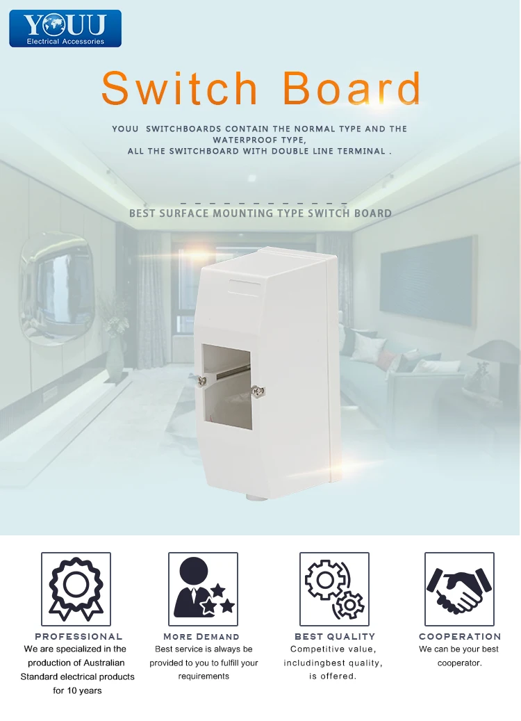 Youu Australia Mcb Surface Cover 2p Electrical Switchboard Plastic ...