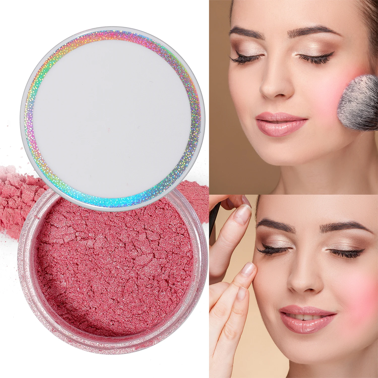 Best Cheek Powder Highlighter Face Cosmetic Makeup 6 Colors Single ...