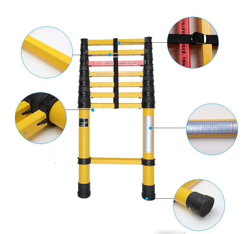 2.7m Single Straight Ladder Fiberglass Telescopic Ladder - Buy ...