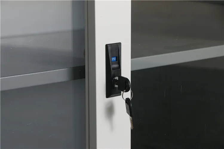 Sliding Glass Door Short File Cabinet With Safe Lock Metal Display Book ...