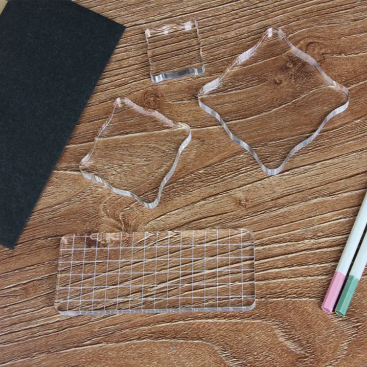 Transparent Small Acrylic Stamp Block For Cling Stamps - Buy Acrylic ...