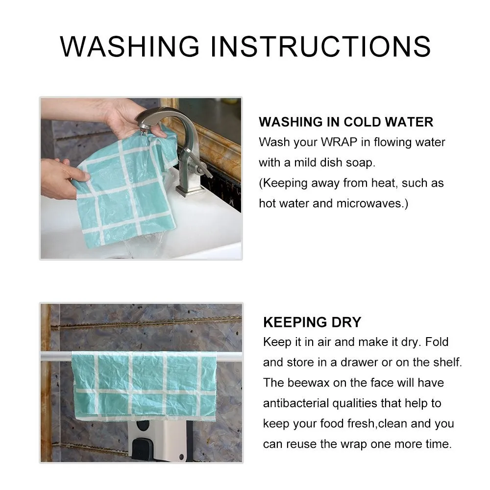 Organic Reusable Food Wraps Biodegradable Plant Based Food Wraps Vegan ...