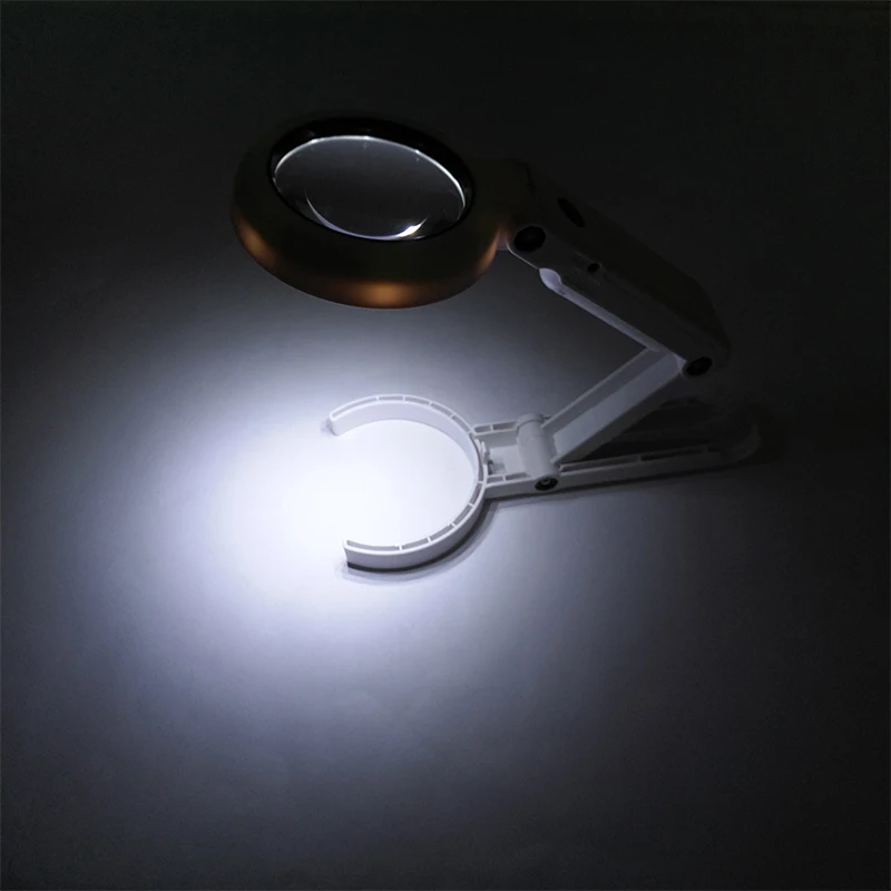 Barride Optics LED Magnifier - 5x 8x Foldable Desktop Magnifier