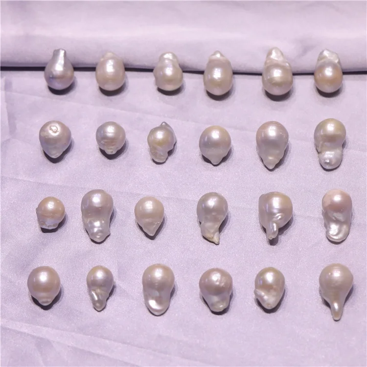 13mm Baroque Natural Freshwater Fireball Shape Pearls For Women ...