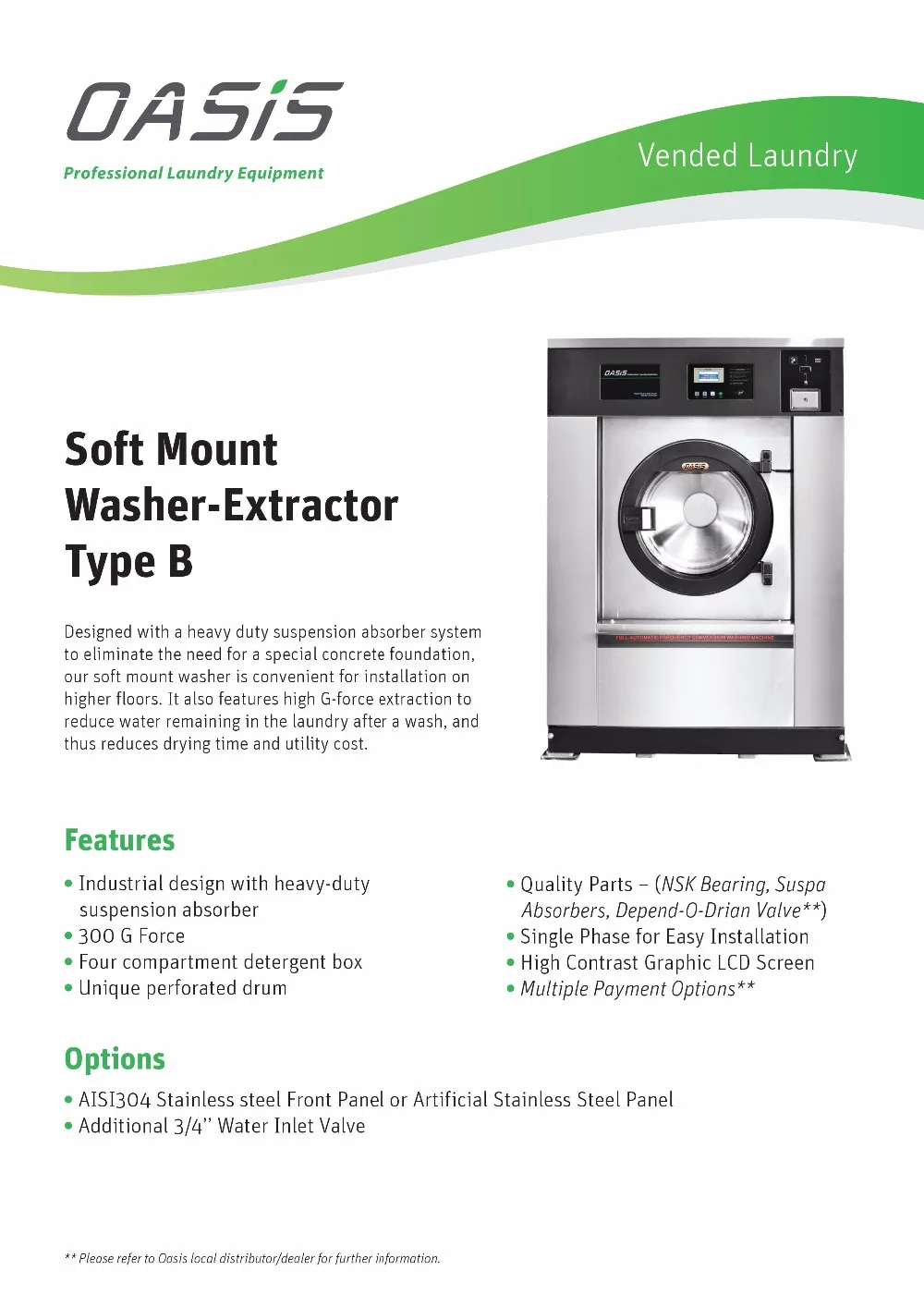 25kg Automatic Frequency Conversion Soft Mounted Laundry Vending ...