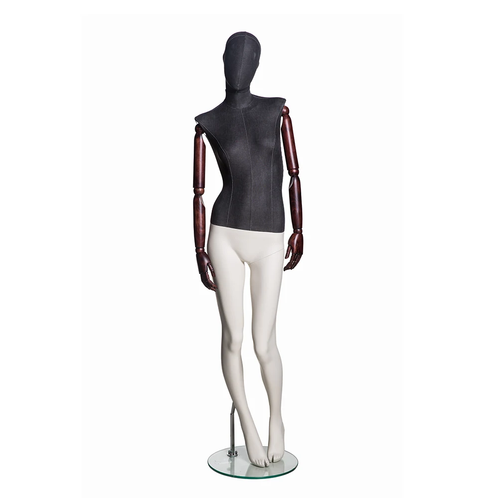 Blake-5 Vintage Female Mannequin With Wooden Arms Full Body Female ...