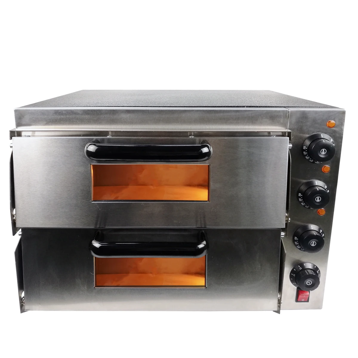 Professional High Efficiency Electric 2 Deck Stainless Steel Pizza Oven ...