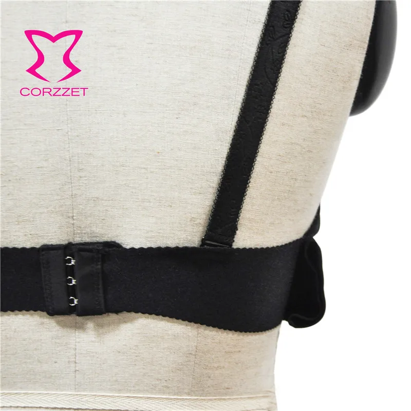 Sexy Black Skull Push Up Skeleton Hands Bra Halloween Cosplay Wear For ...