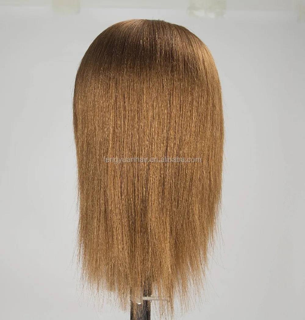 Male Men Brown Color Synthetic Hair Manikin Doll Head for Barber and ...