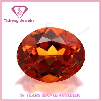 Synthetic Oval Brilliant Cut Orange Ruby 5# Corundum Stones Wholesale ...
