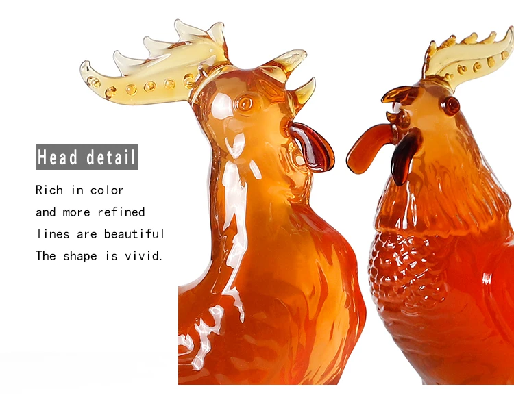 Rooster Shaped Alcohol Glass Bottles - Handmade & Durable