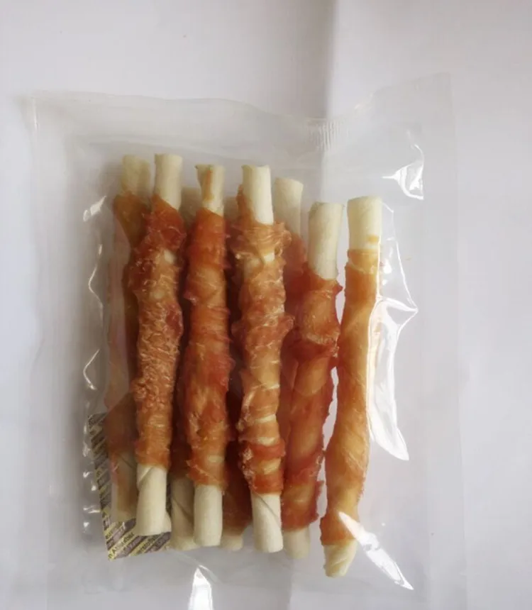 Chicken Wrap White Rawhide Sticks Dog Treats Rawhide with Chicken Meat ...