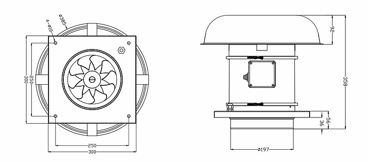 8 Inch Speed High Quality Roof Ventilator Fan - Hon&guan