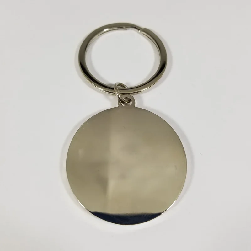 Custom Logo Epoxy Printing Resin Sticker Metal Round Keychain - Buy ...
