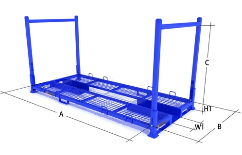 Motorcycle Storage Containers - Foldable Shipping Pallet Rack
