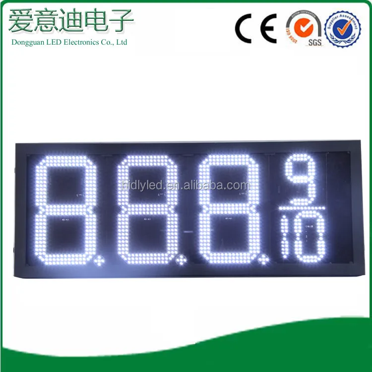 12 Inch White Red Yellow Green Outdoor Led Screen Panel 4 Digit 7 ...