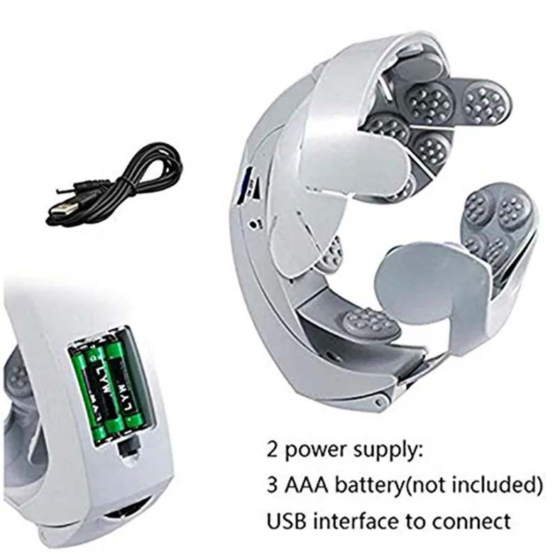 ABS Portable Head Scalp Massage Helmet for Headache Relief