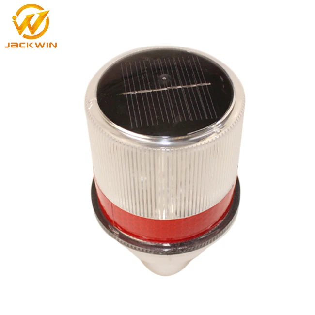 Mini Light Sensor Solar Powered Blinking Traffic Cone Warning Lights ...