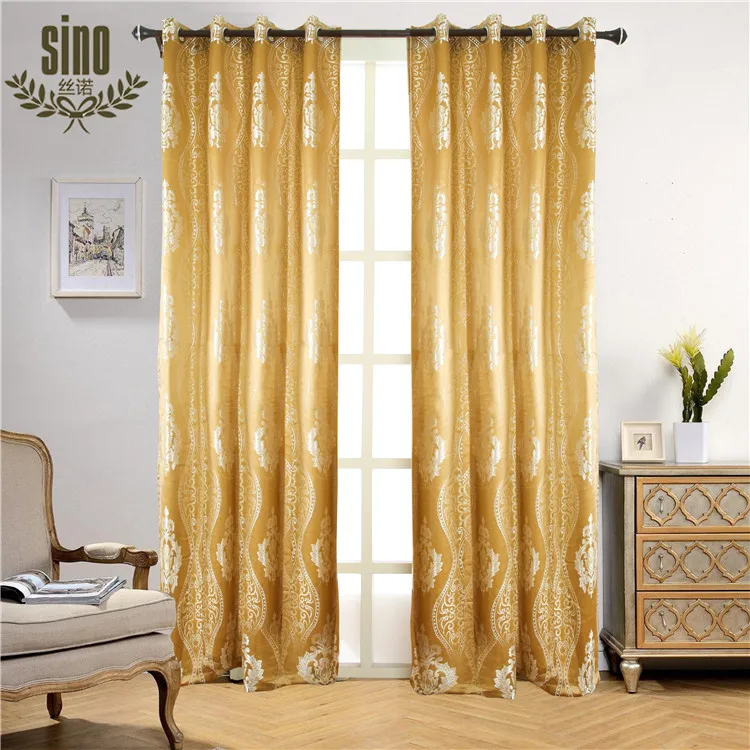 Cheap Indian Style Flower Jacquard Curtain Design Fabric Gold Lurex Indian Style Curtains - Buy ...